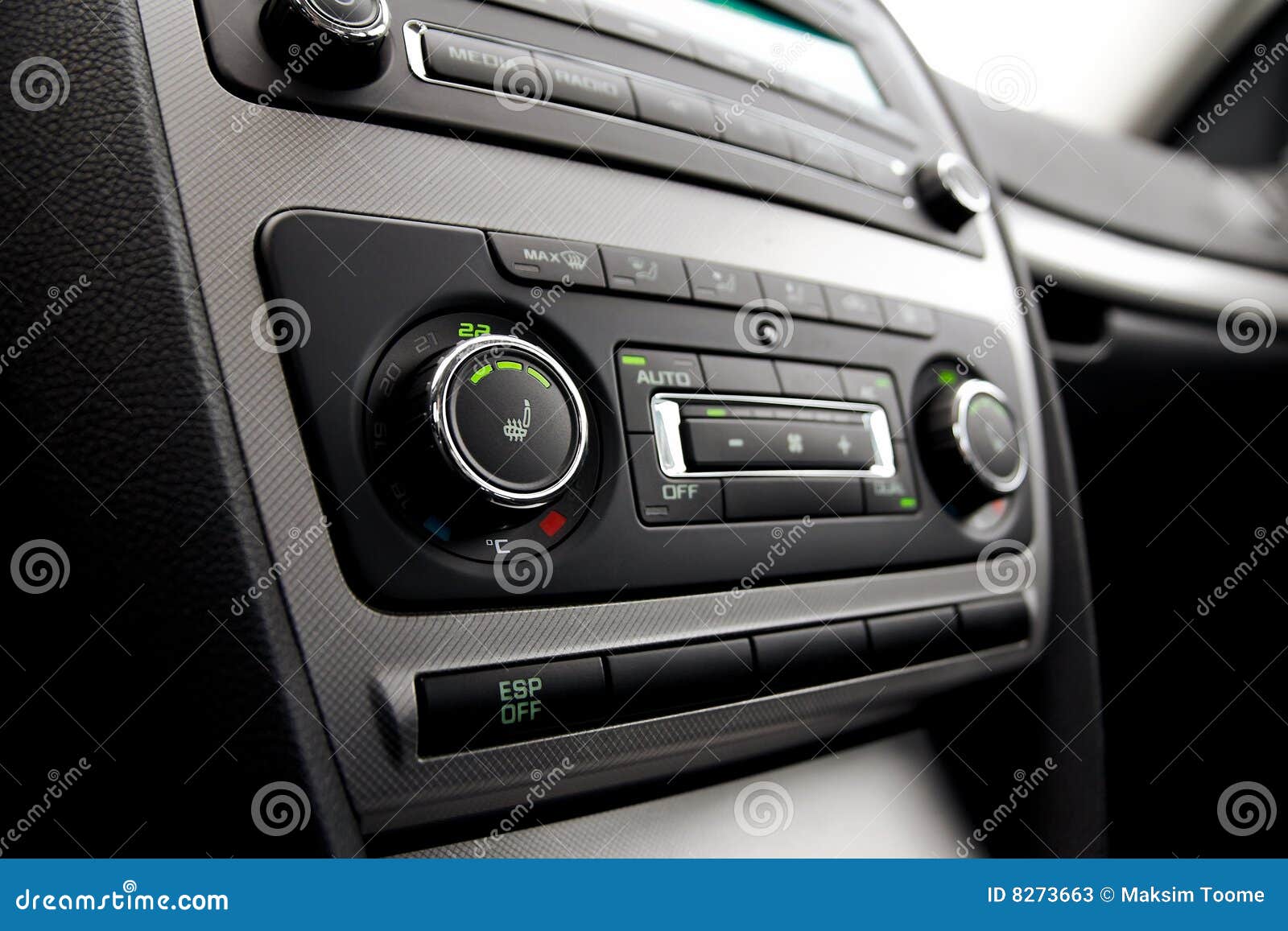 Car climate control stock image. Image of electric, digital - 8273663
