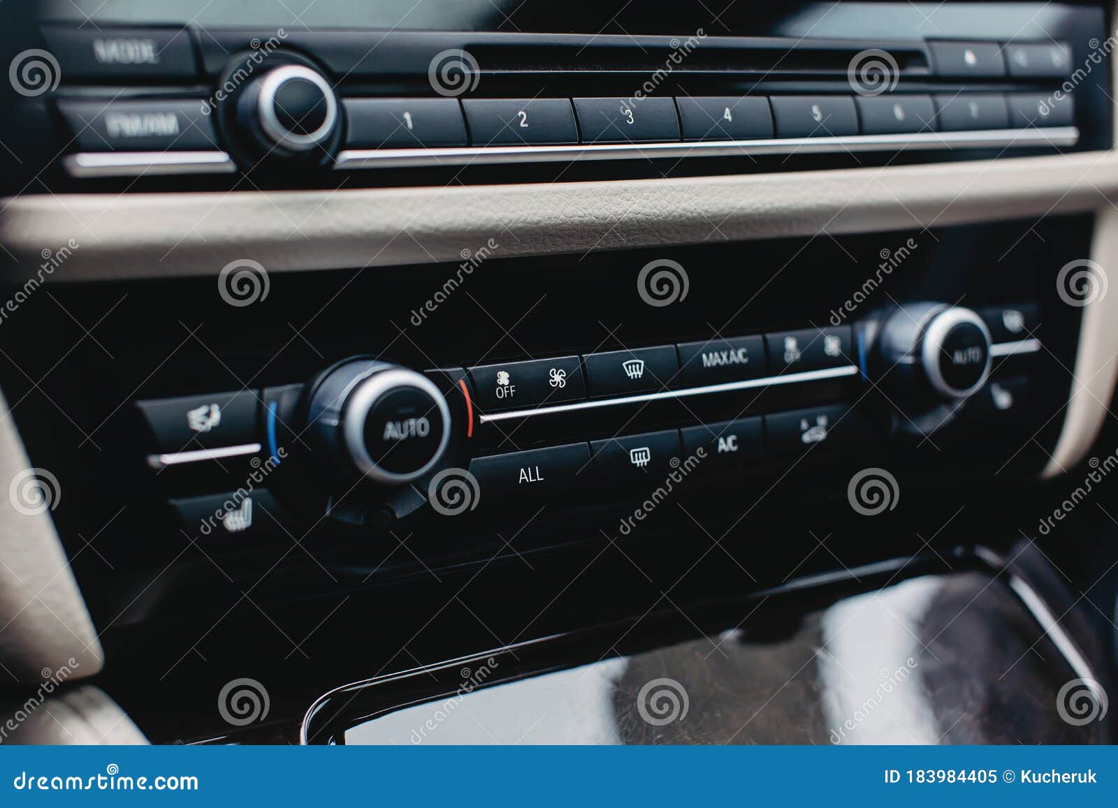 Car Climate Control Panel. Interior Detail. Stock Image - Image of ...