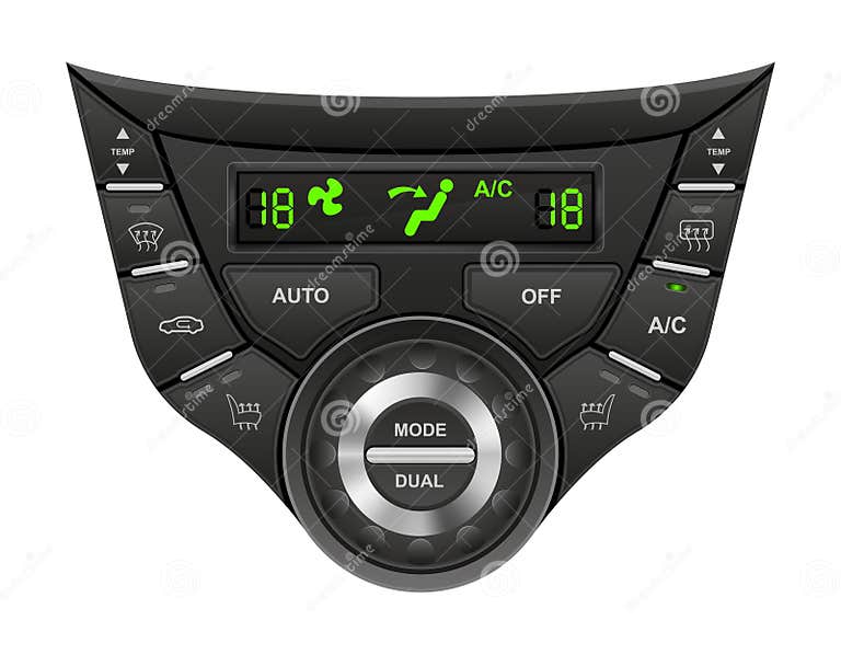 Car Climate Control Panel Vector Illustration Stock Vector ...