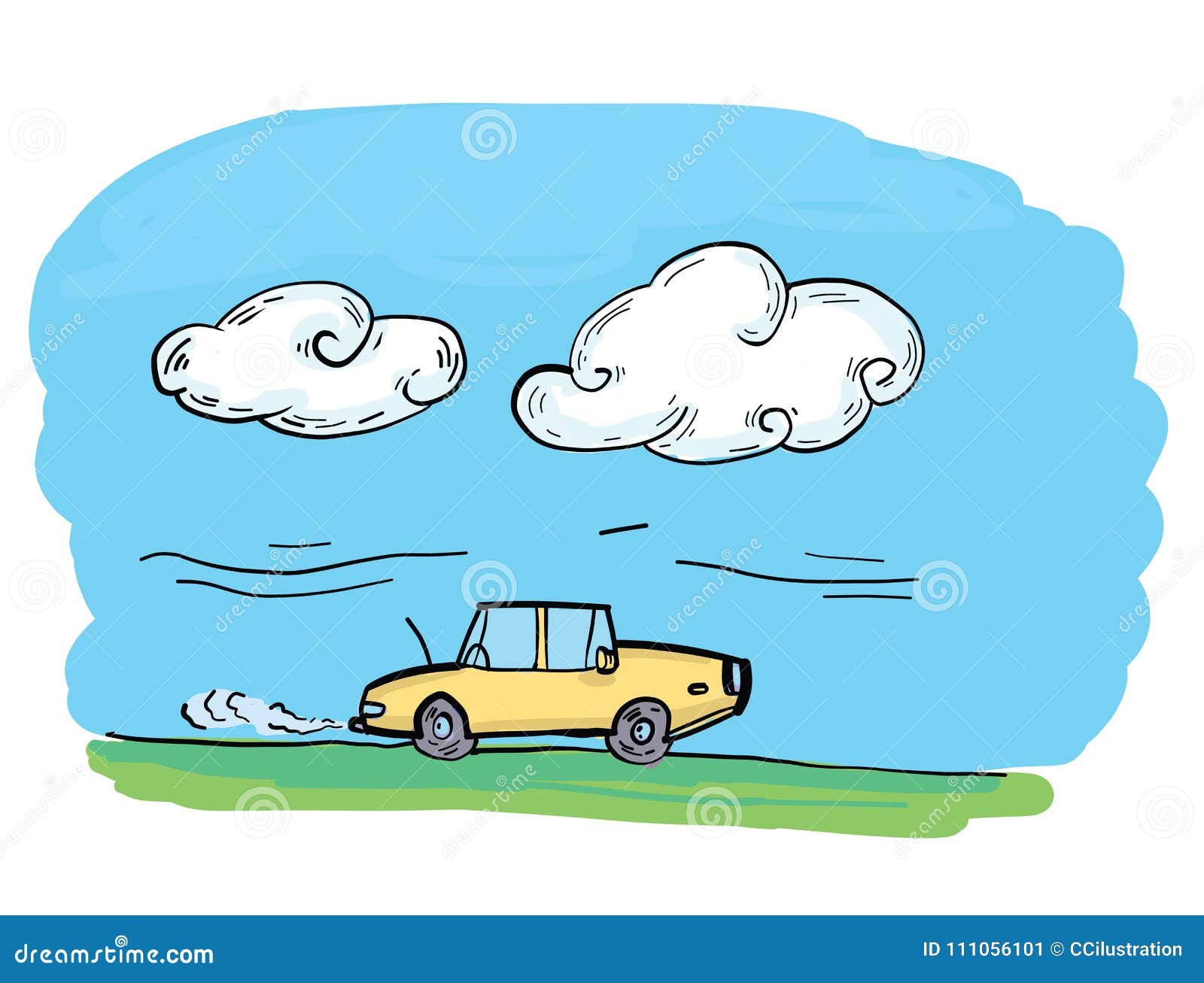 Car co2 smoke stock vector. Illustration of vehicle - 111056101