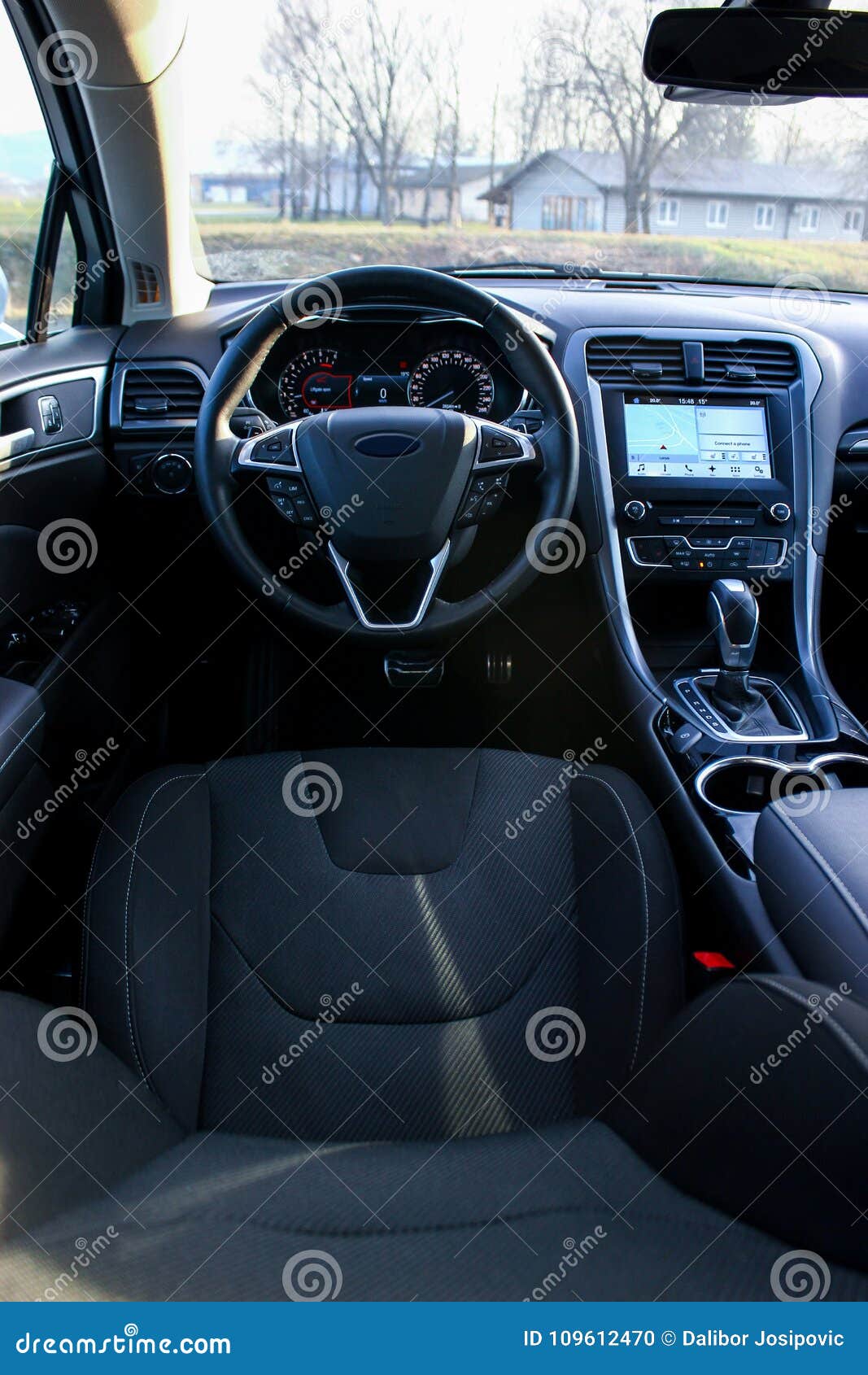 Cockpit of modern car stock photo. Image of driving - 109612470
