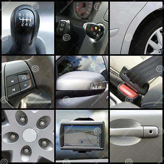 Car collage stock image. Image of headlight, automobile - 7203991