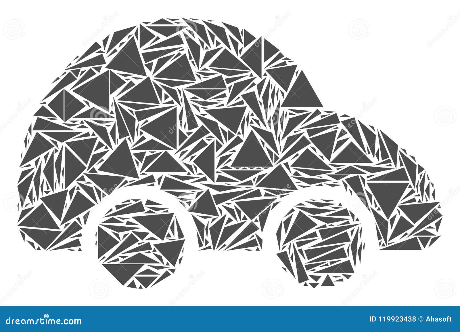 Car Collage of Triangles stock vector. Illustration of symbol - 119923438