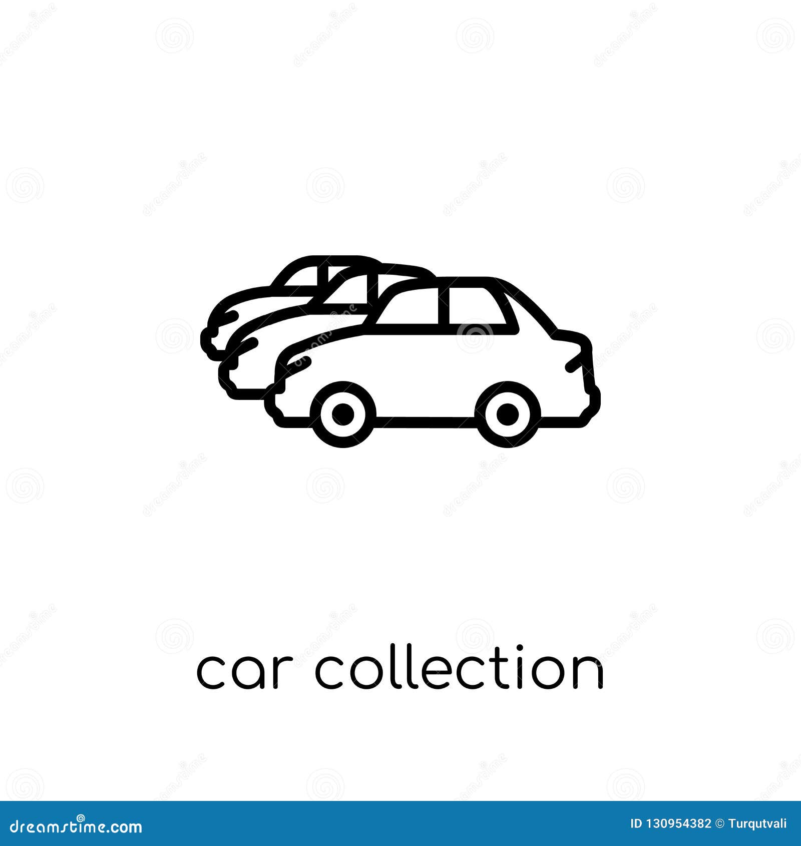 Car Collection Icon. Trendy Modern Flat Linear Vector Car Collection ...