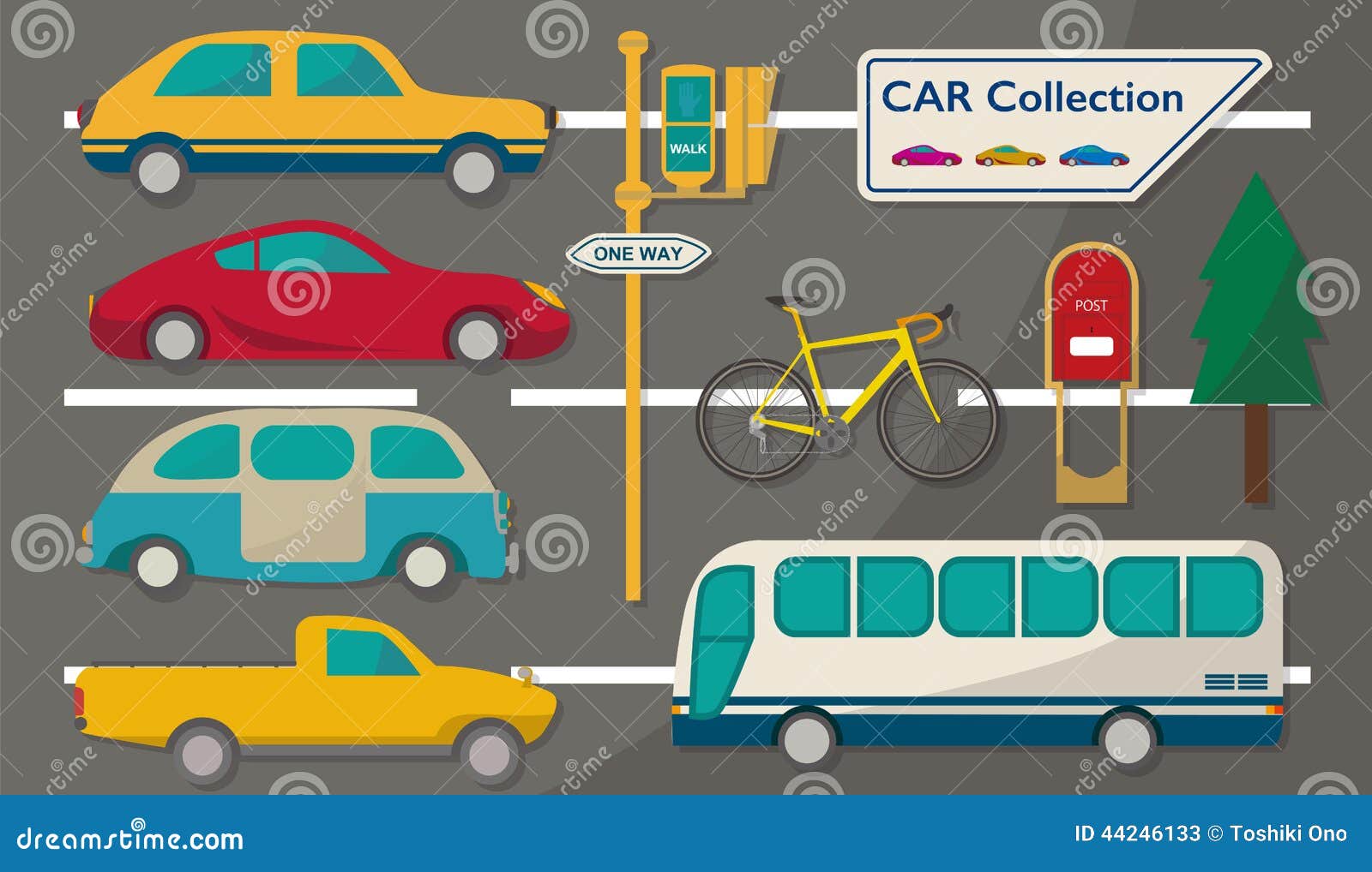 CAR COLLECTION stock vector. Illustration of graphics - 44246133