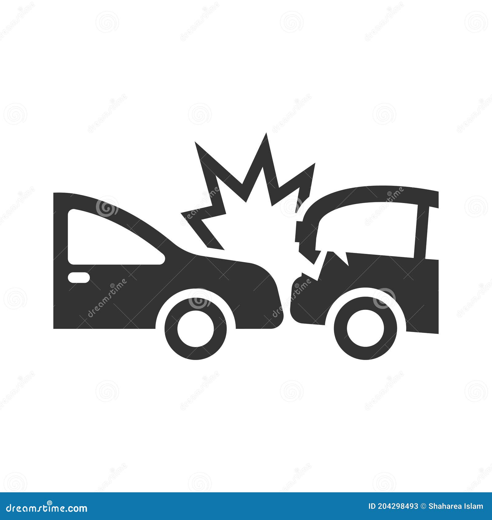 Car Collision Icon stock vector. Illustration of collision - 204298493 Car Collision Icon stock vector. Illustration of collision - 204298493