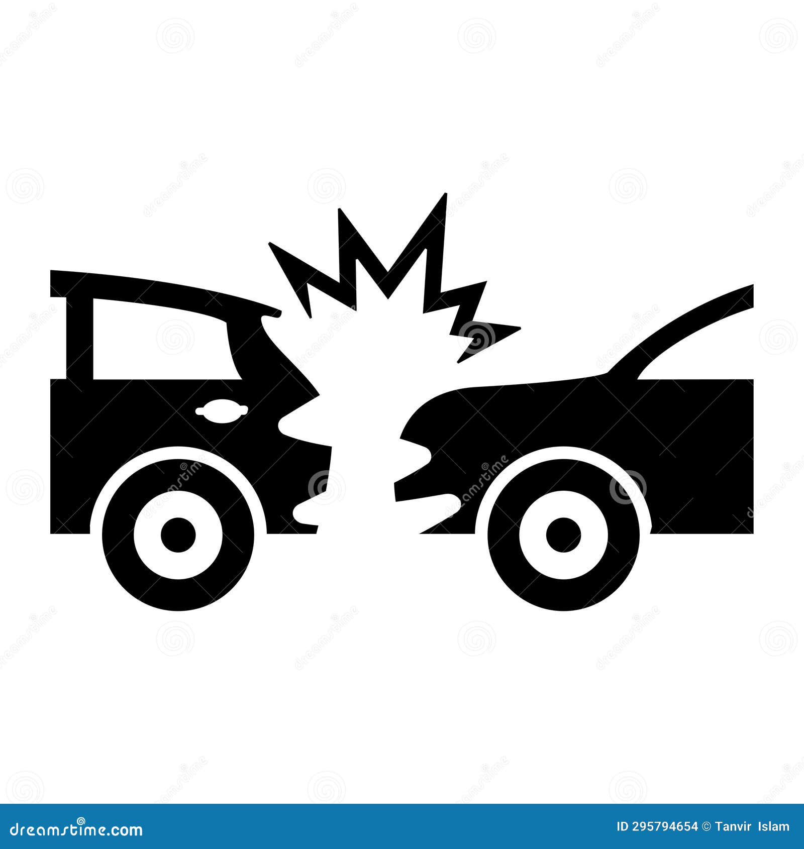 Car Collision Icon stock vector. Illustration of vector - 295794654