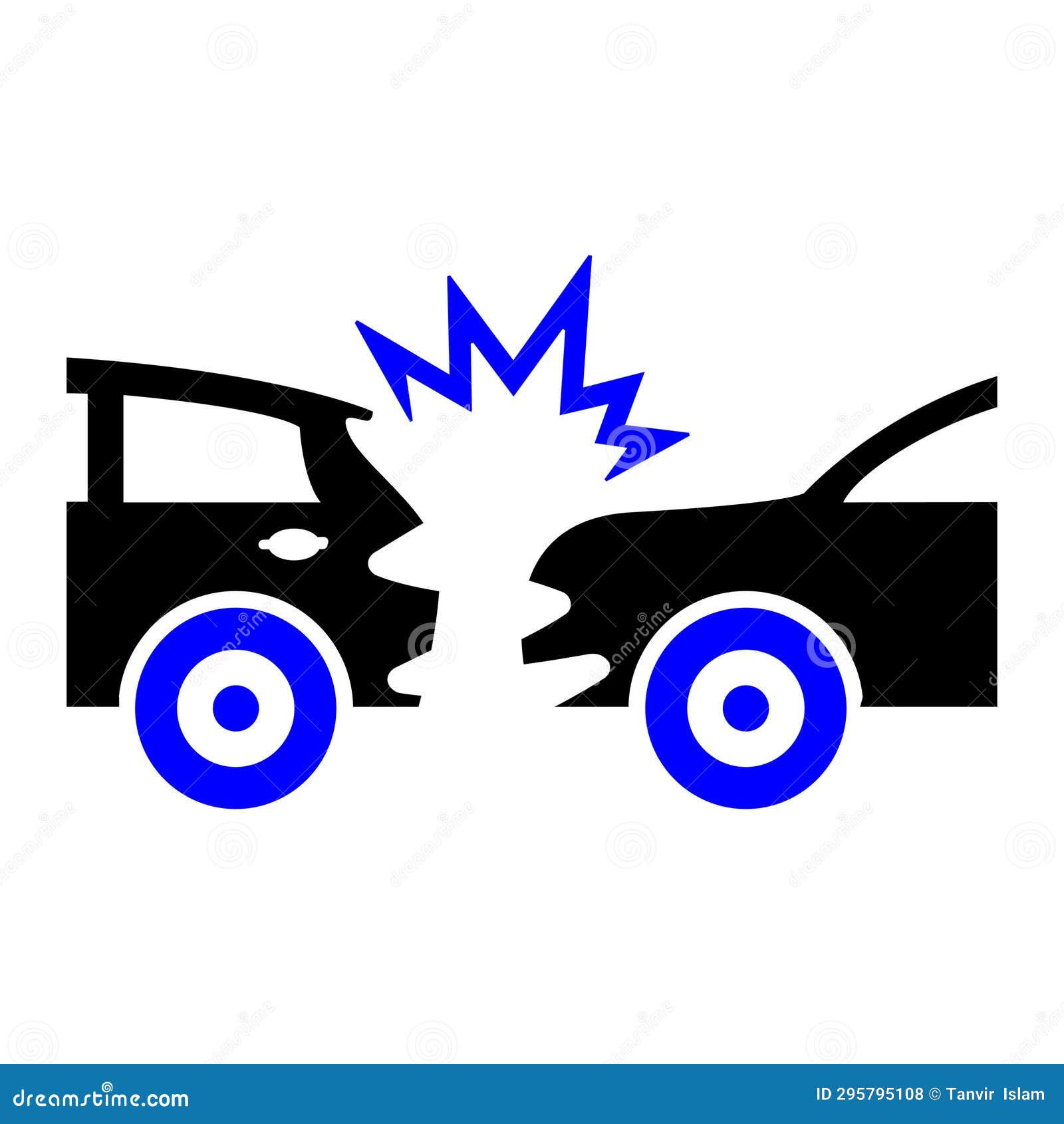 Car Collision Icon stock vector. Illustration of icon - 295795108