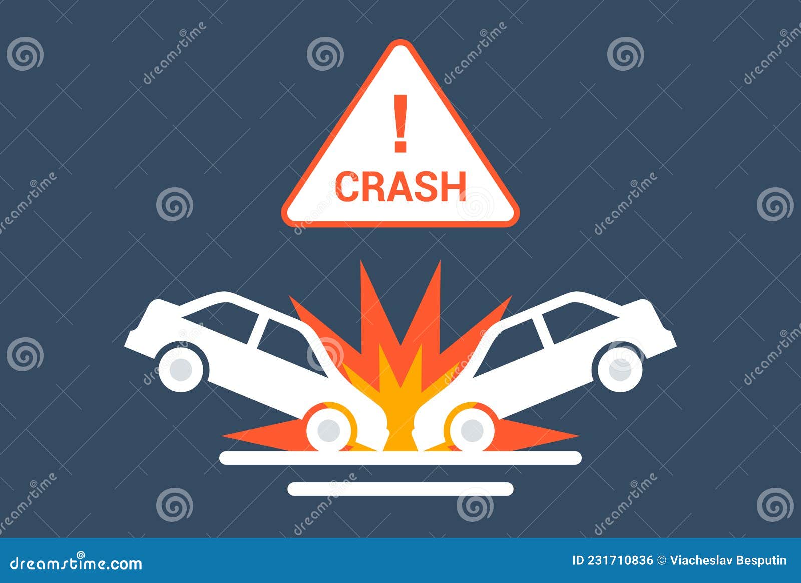 Car Collision Icon on the Road. Stock Vector - Illustration of failure ... Car Collision Icon on the Road. Stock Vector - Illustration of failure ...