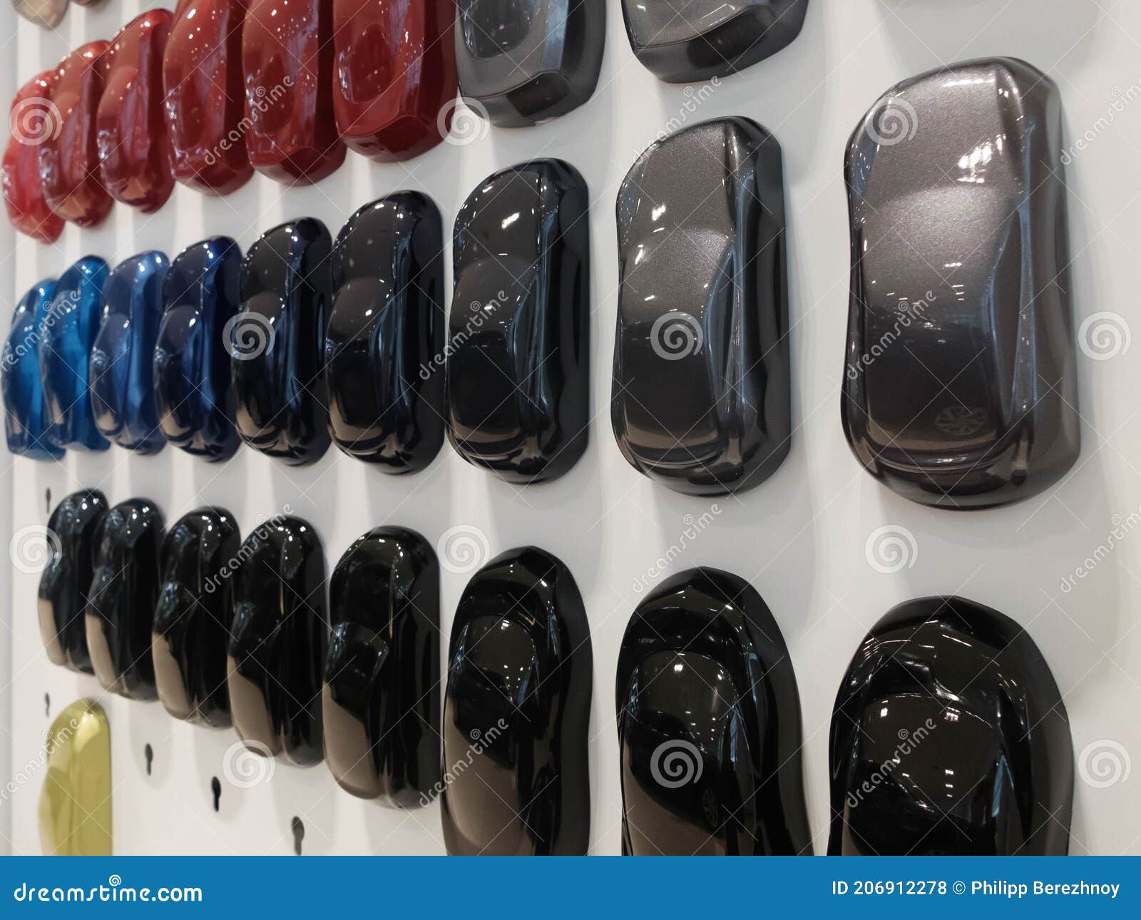 Car Color Sample Board in the Car Showroom Stock Photo - Image of ...