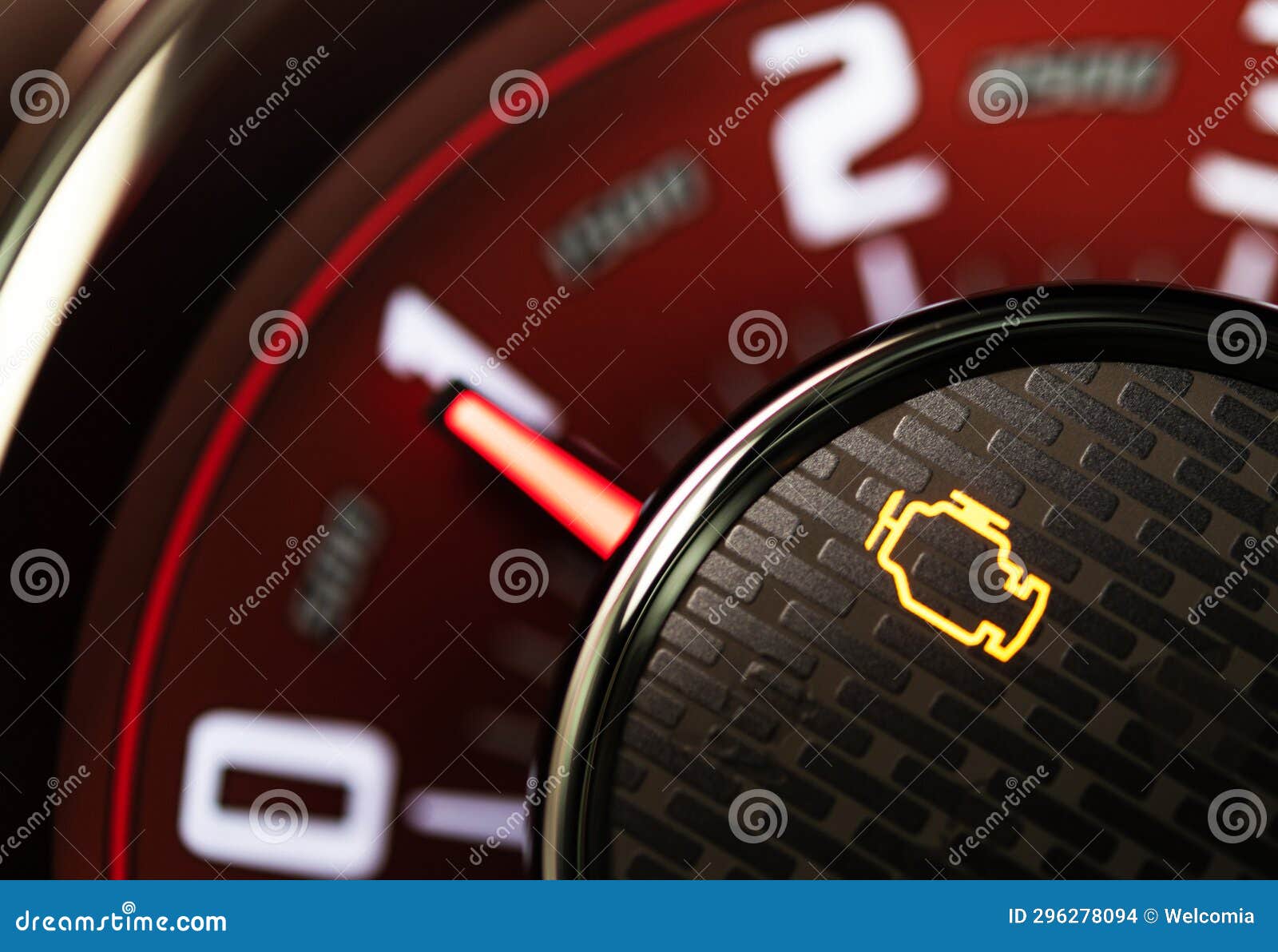 Car Combustion Engine Check Engine Error Close Up Stock Photo - Image ...