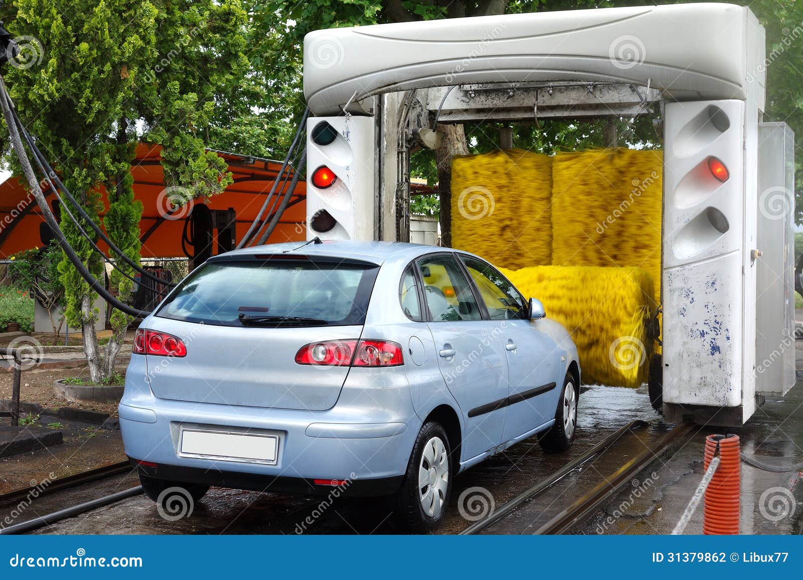 Car Coming into Automatic Car Wash Stock Photo - Image of working ...