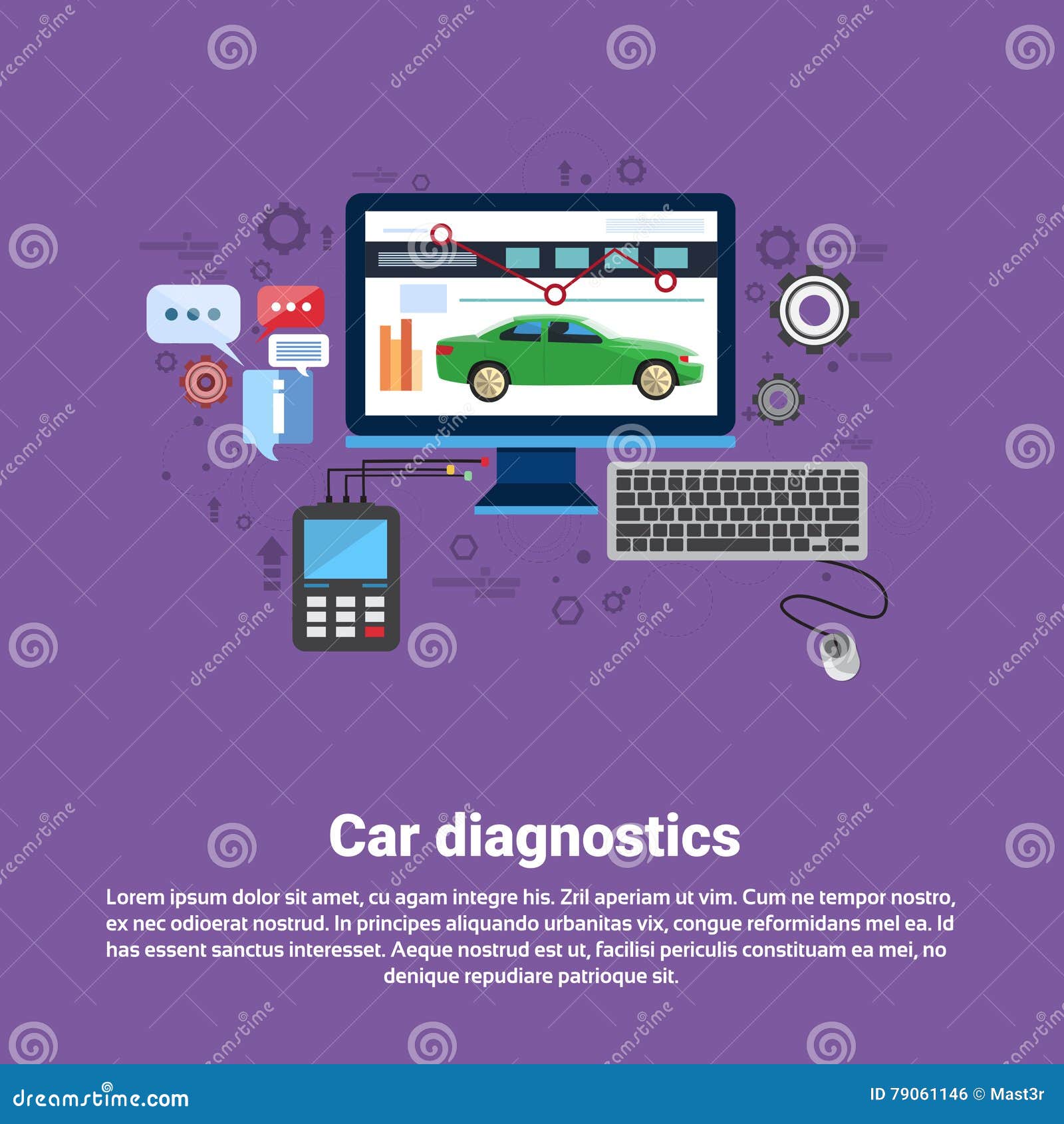 Car Computer Diagnostics Service Auto Mechanics Business Web Banner ...