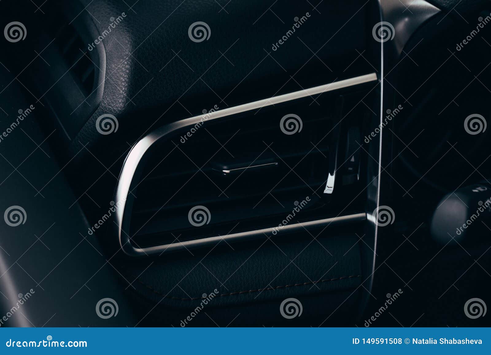 Car Conditioner. the Air Flow Inside the Car. Detail Interior. Air ...