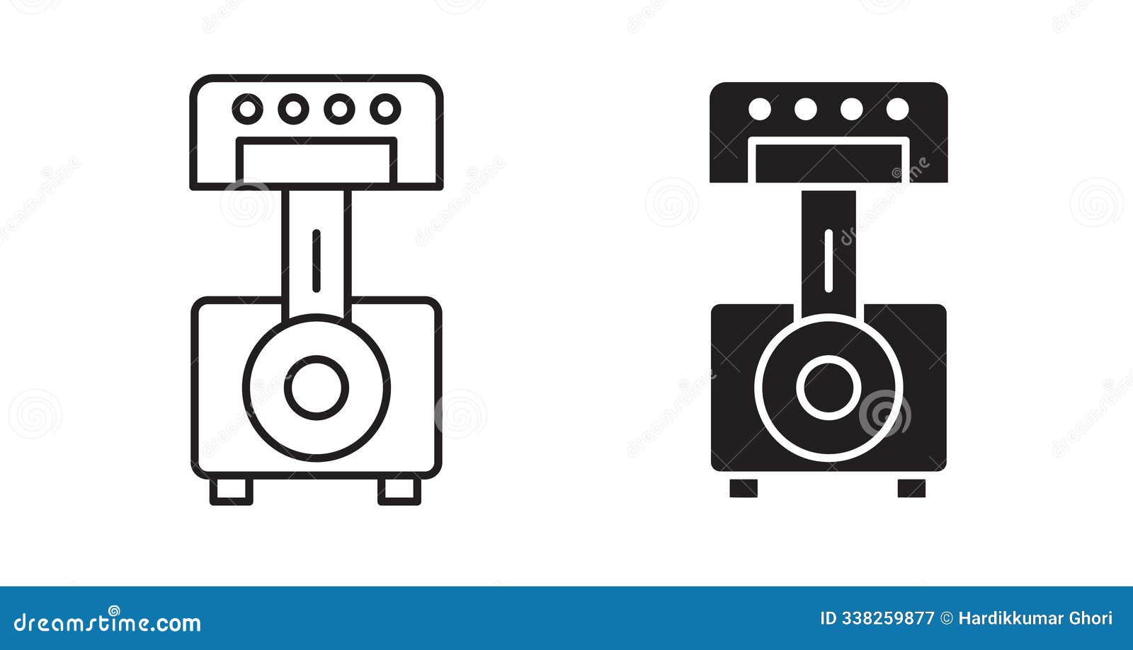 Car Connecting Rod Thin Line Vector Icon Set Stock Vector ...