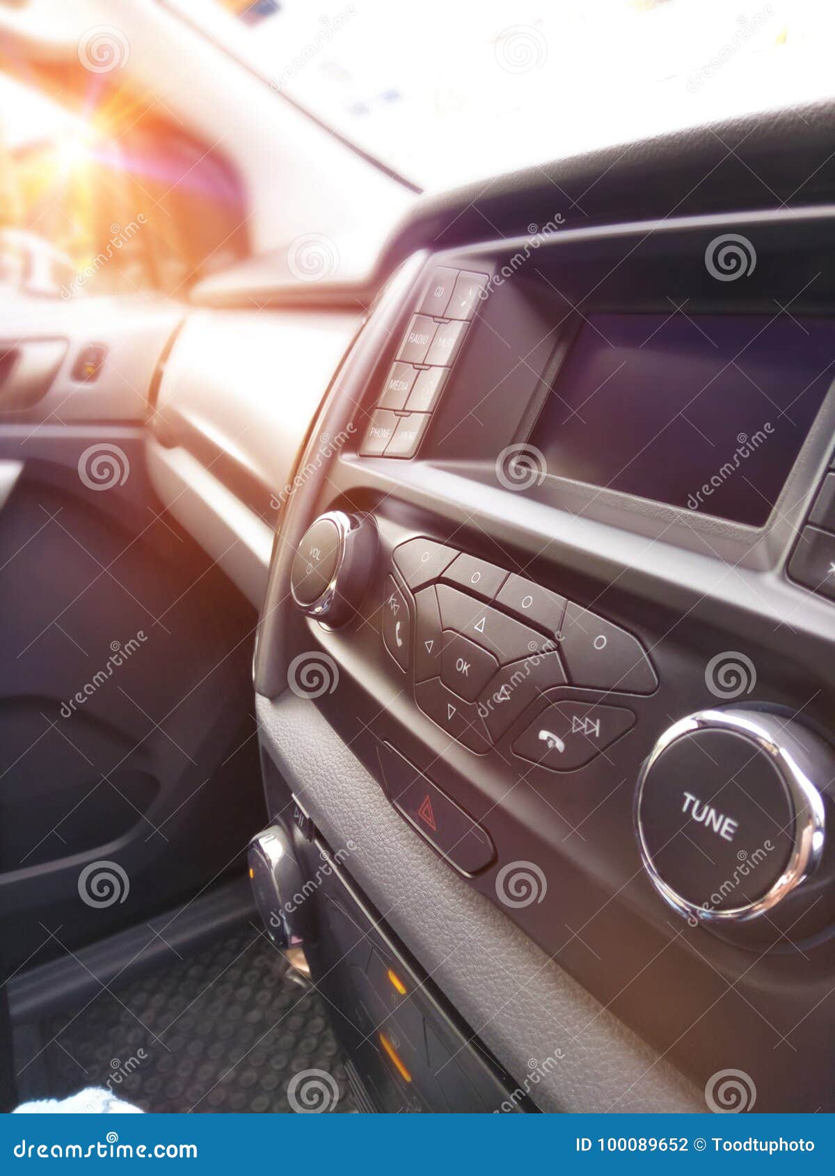 Car console interior stock illustration. Illustration of perspective ...