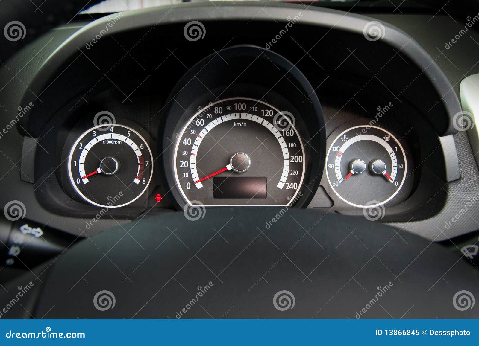 Car control panel stock image. Image of instrument, kilometres - 13866845