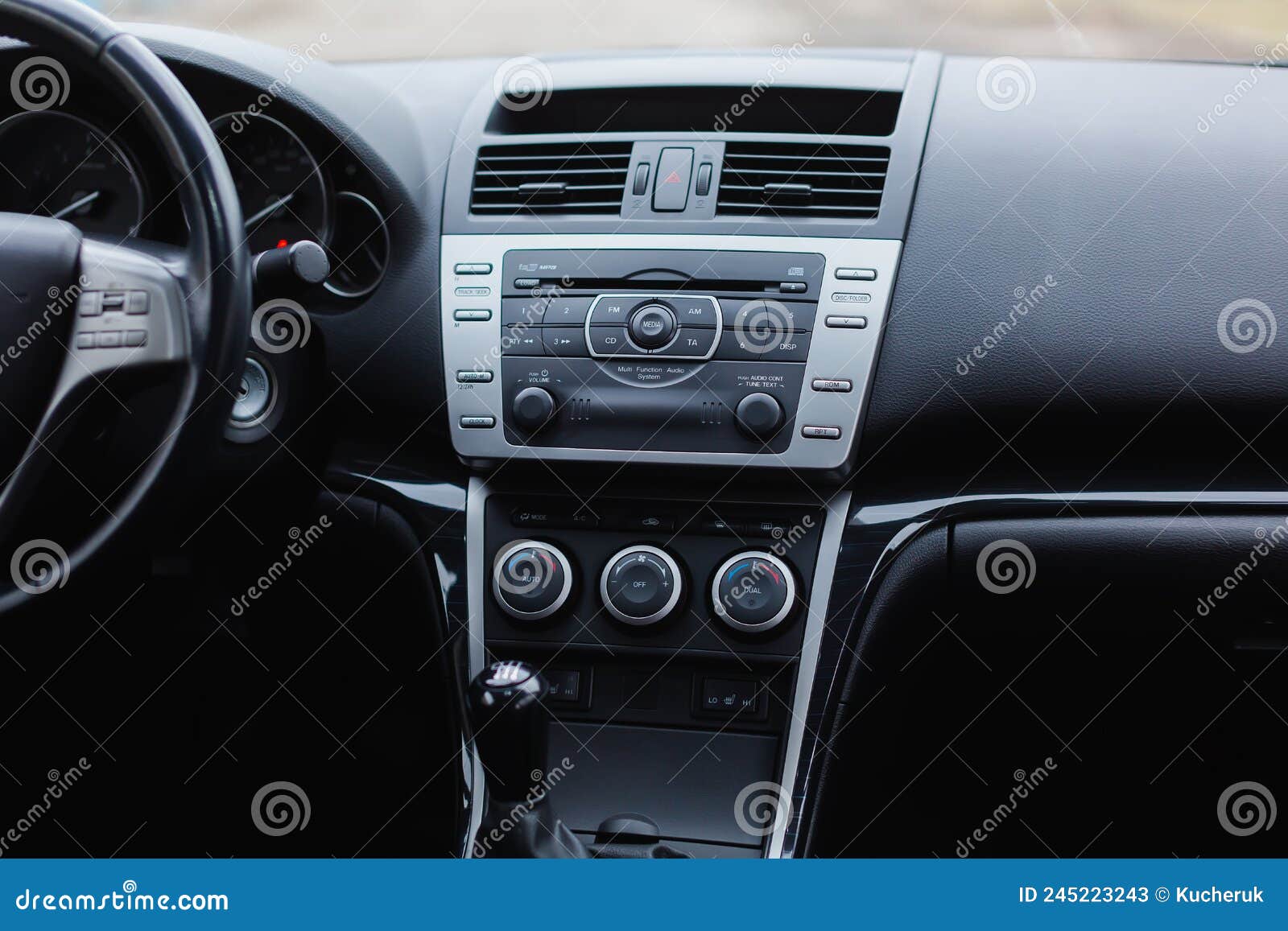 Car control panel stock image. Image of music, sound - 245223243