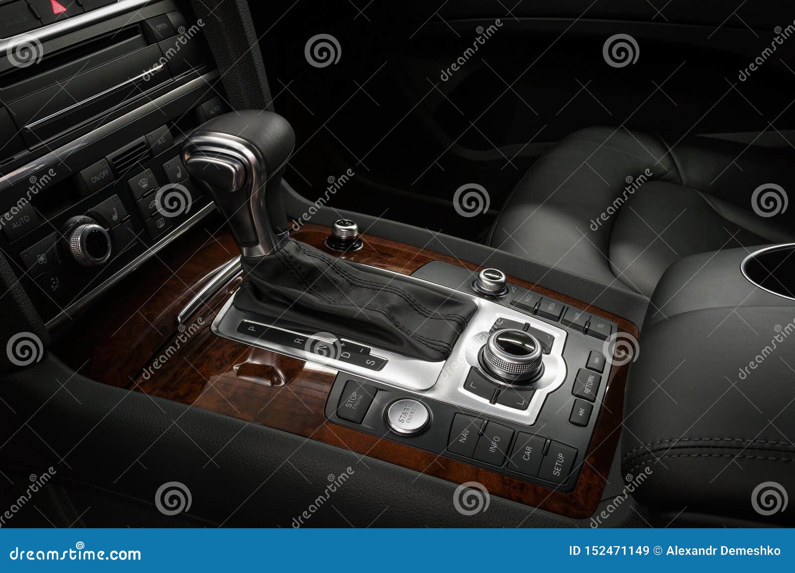 Modern Car Automatic Transmission. Interior Detail. Stock Image - Image ...