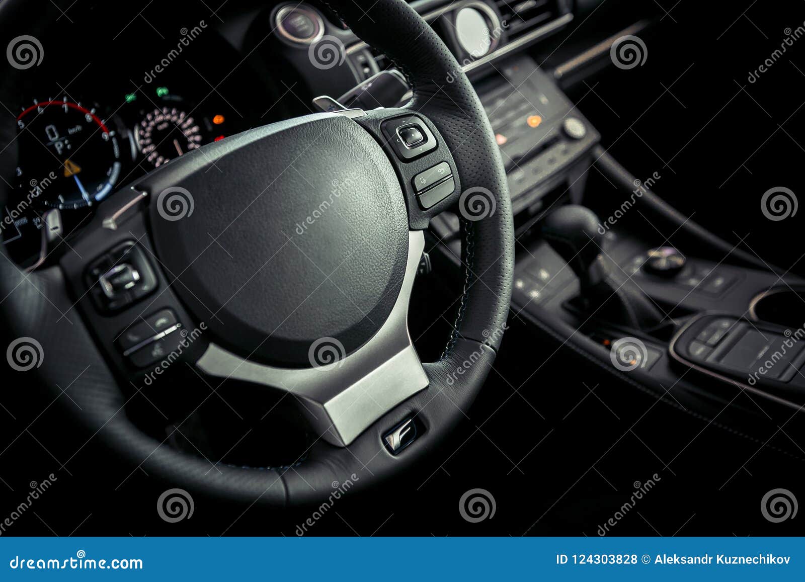 Car Control Panel Close Up, Dashboard Stock Photo - Image of console ...