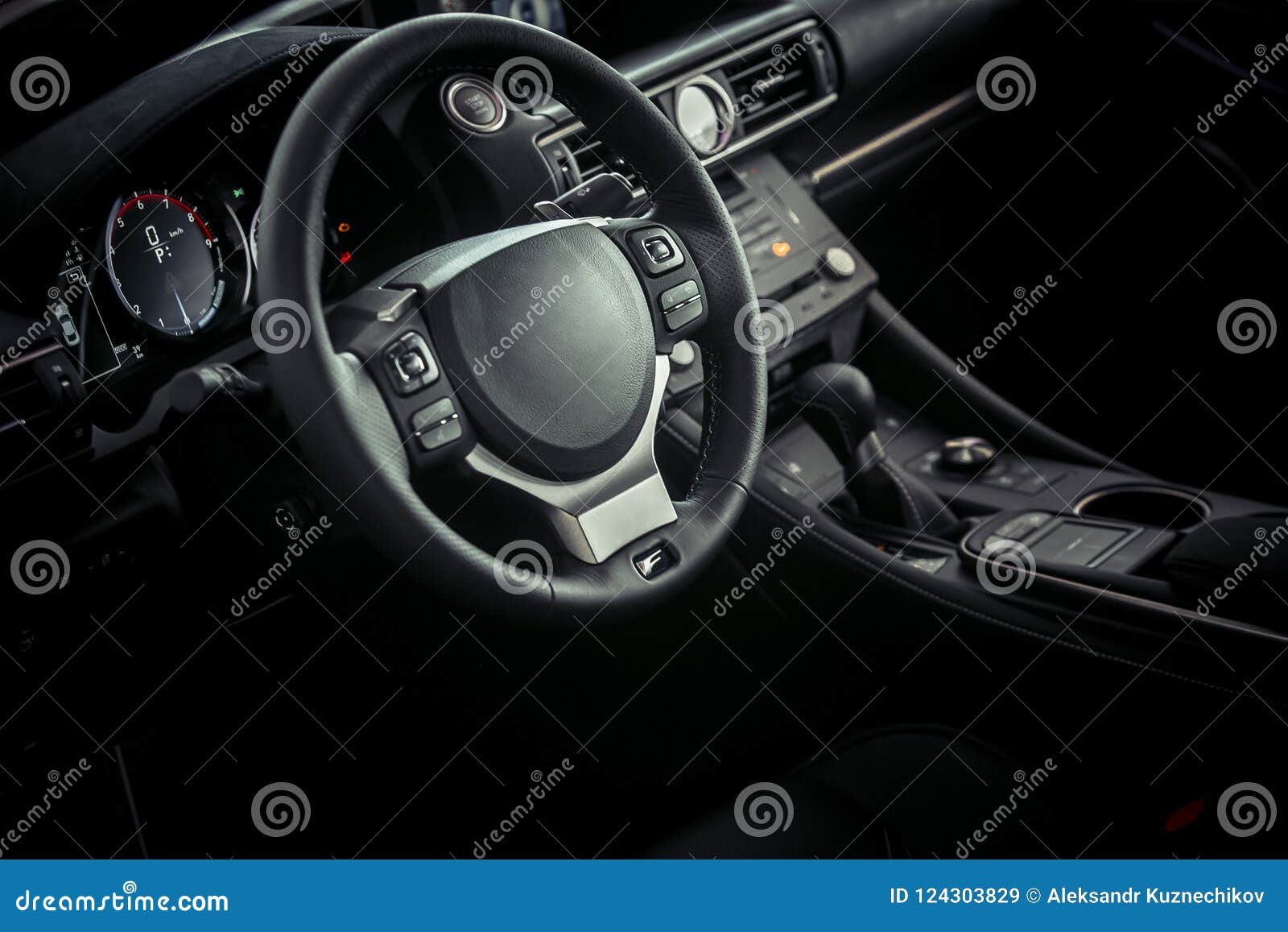 Car Control Panel Close Up, Dashboard Stock Image - Image of horizontal ...
