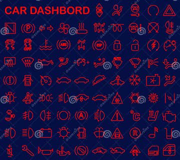 Car Control Panel Interface. Automatic Dashboard Icon Icons Stock ...