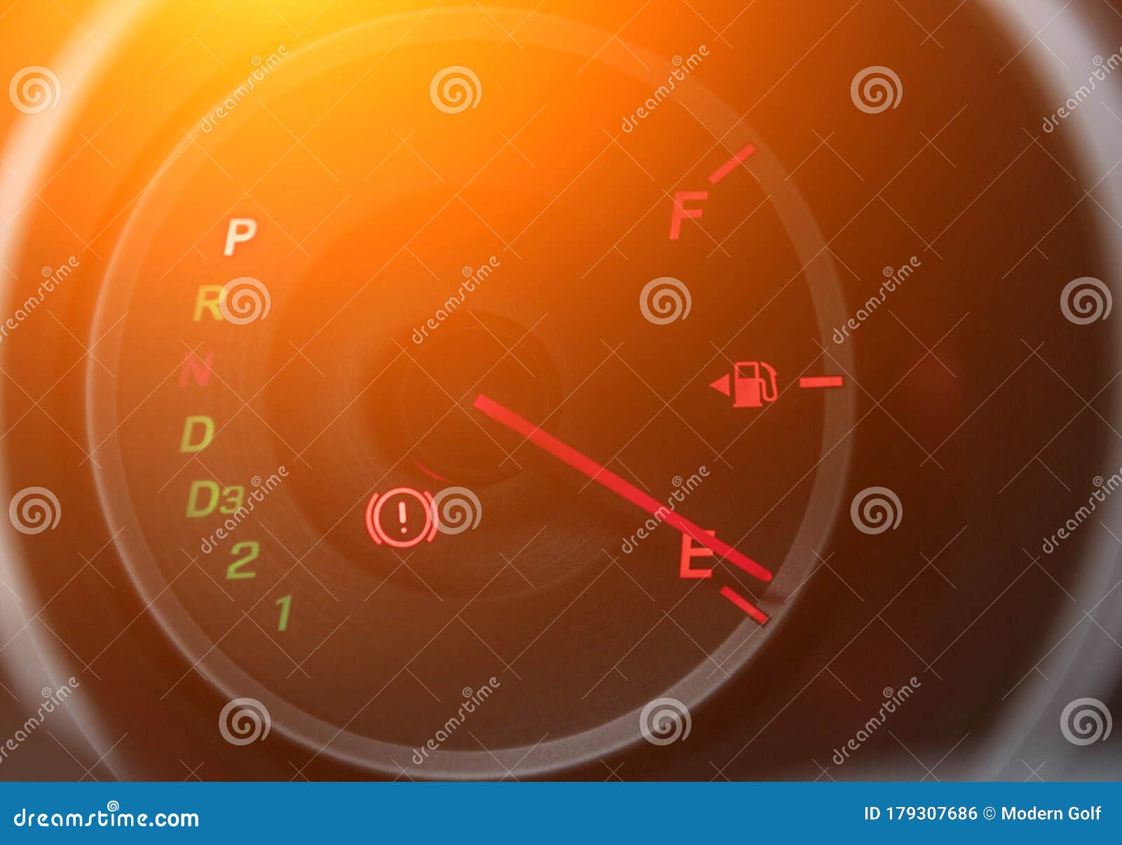 Car Control Panel with Shining Light.transportation Stock Photo - Image ...