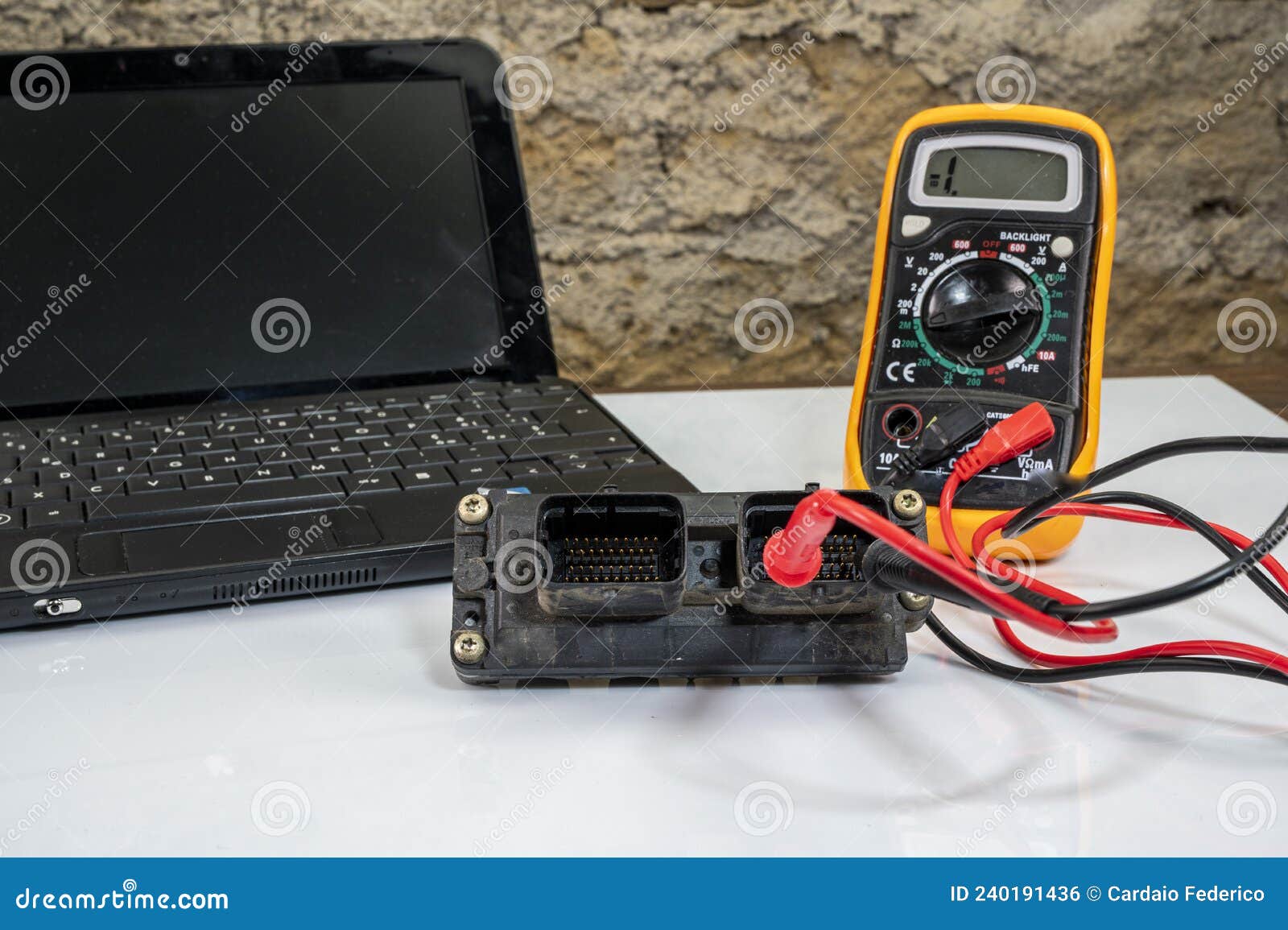 Car Control Unit with Test and Pc Performance Setting Stock Photo ...