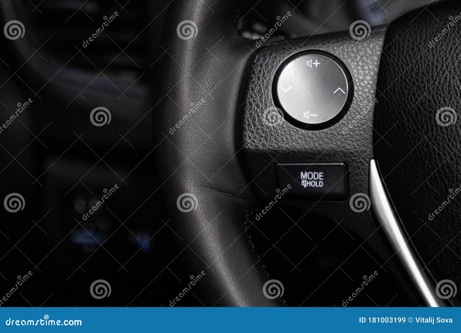 Car Controller on Steerling Wheel Stock Image - Image of driver ...