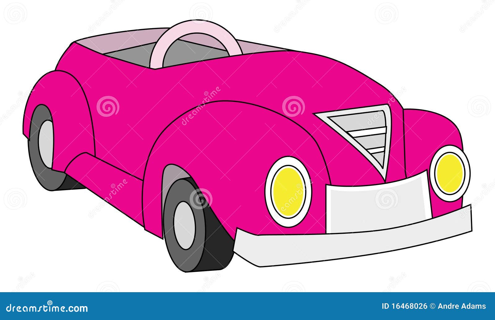 Car convertible pink stock illustration. Illustration of antique - 16468026