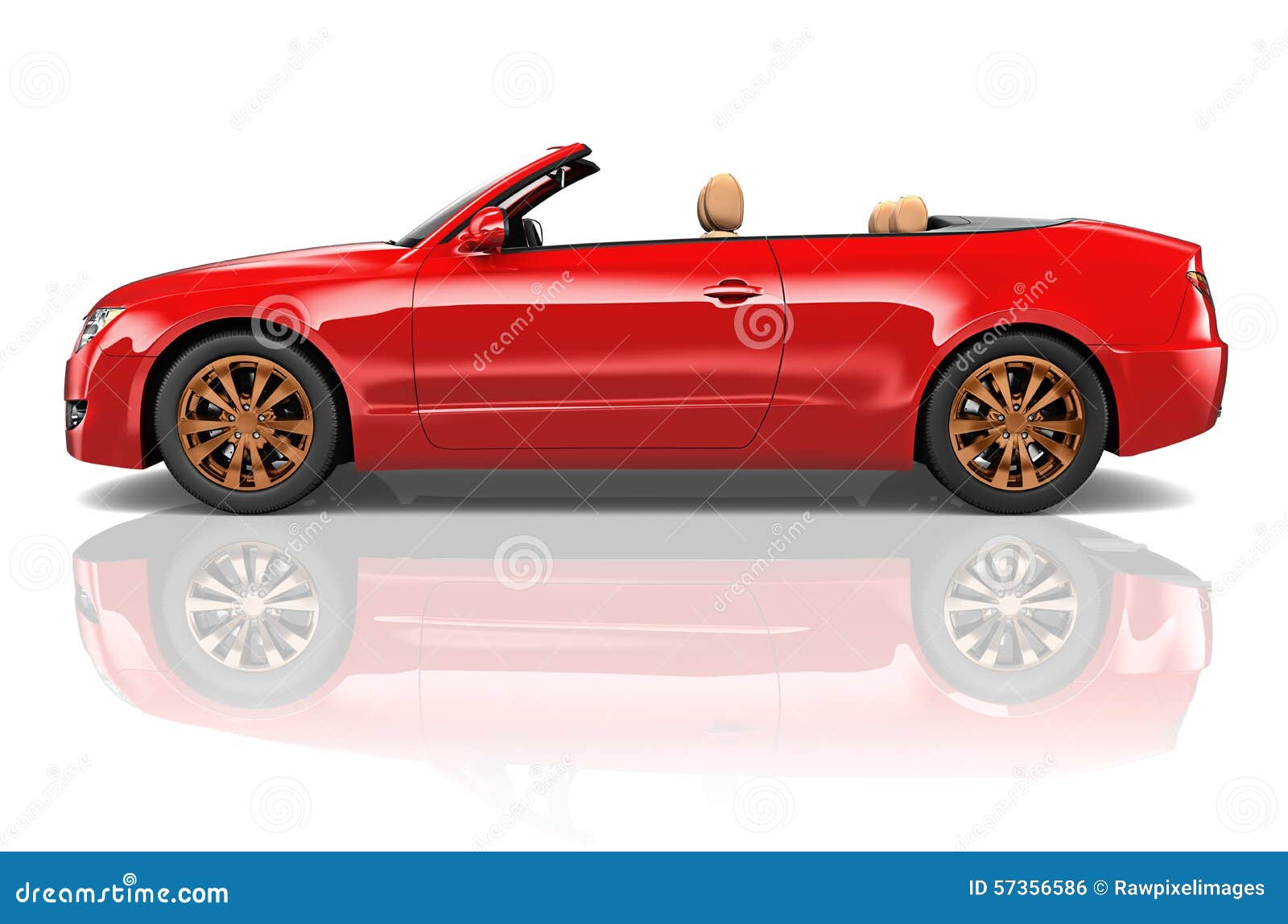 Car Convertible Transportation 3D Illustration Concept Stock ...
