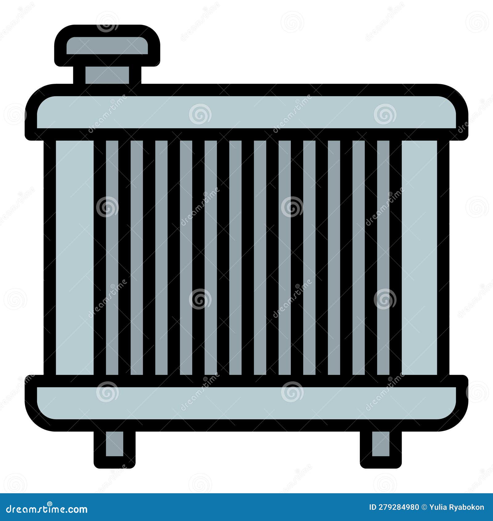 Car Coolant Radiator Icon Outline Vector. Auto Engine Stock Vector ...