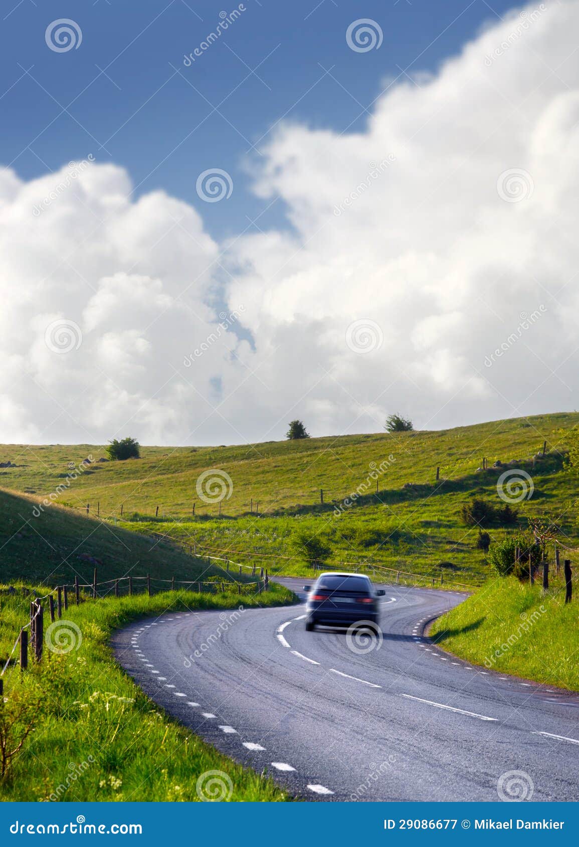 Car on a country road stock image. Image of transportation - 29086677