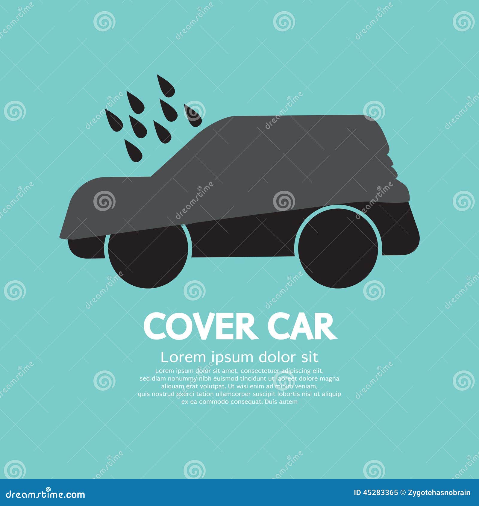 Car Cover stock vector. Illustration of side, secrecy - 45283365