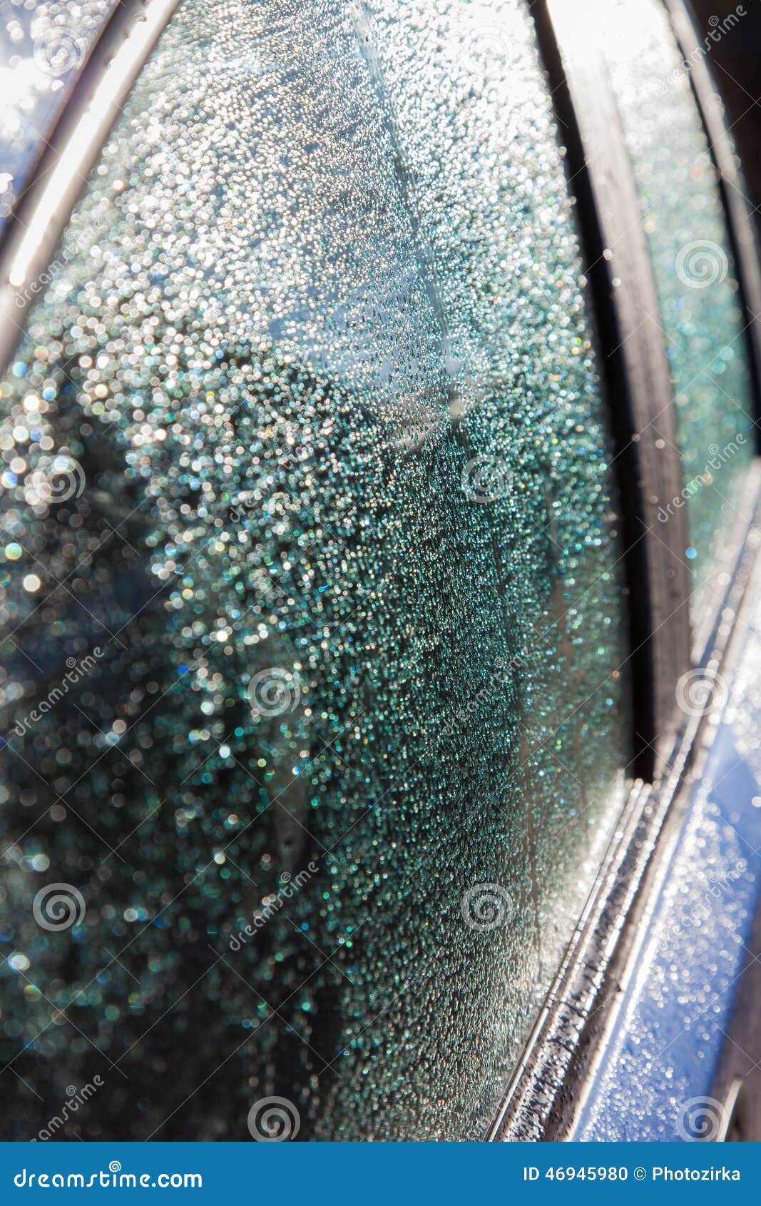 Car covered with dew stock photo. Image of spring, covered - 46945980