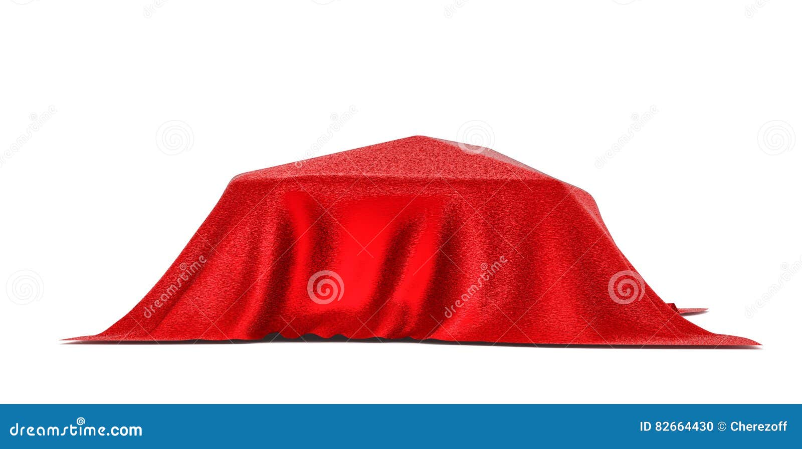 Car Covered with Red Velvet. Stock Illustration - Illustration of ...