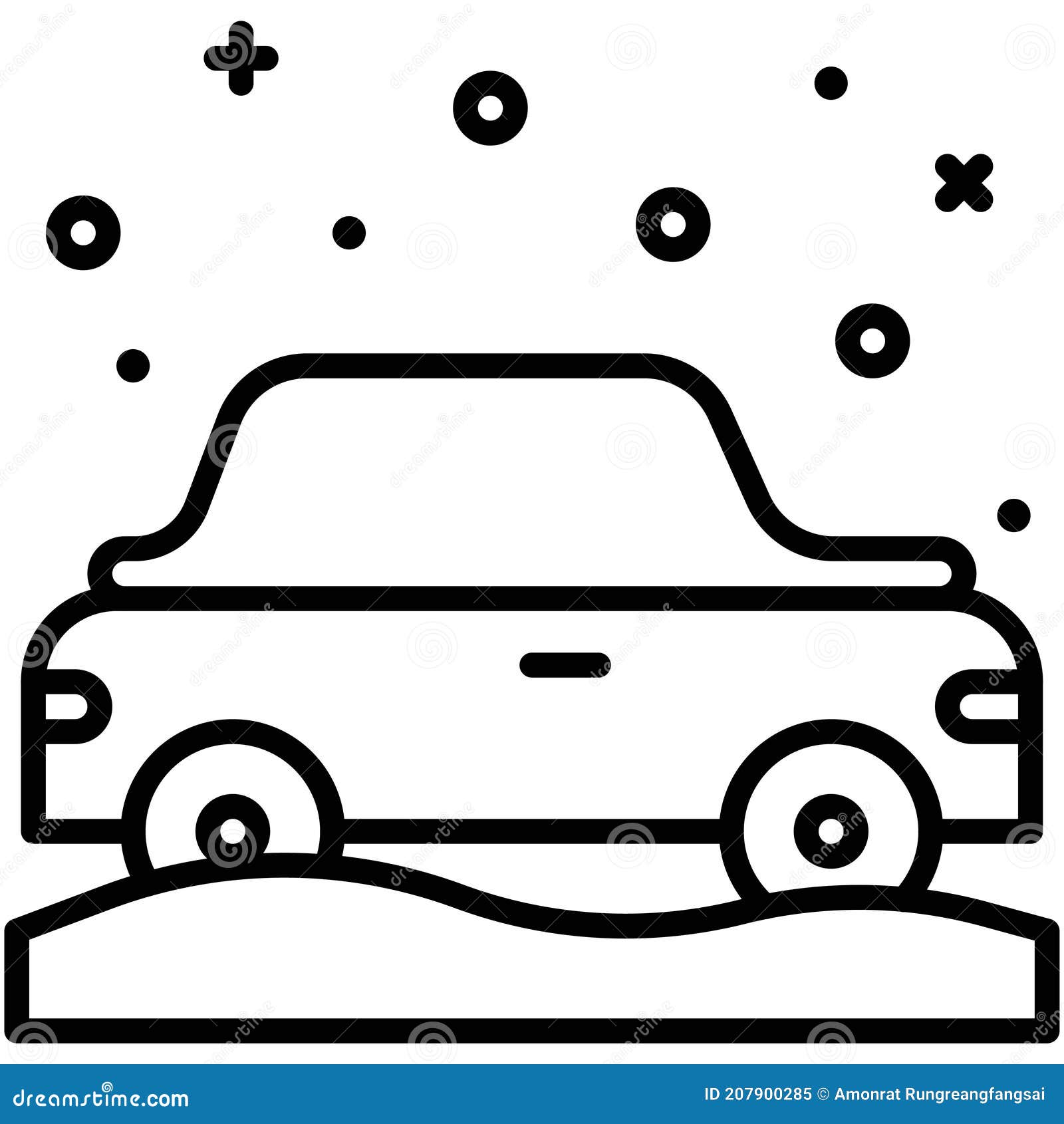 Car Covered in Snow Icon, Winter City Related Vector Stock Vector ...