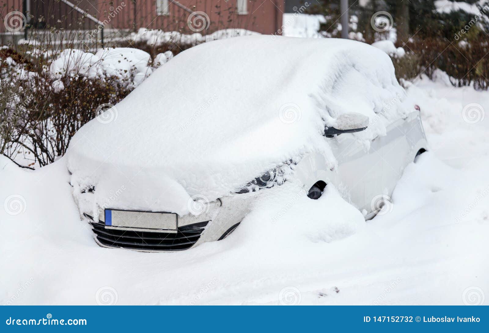 Car Covered with Thick Snow after Heavy Snowfall Stock Photo - Image of ...