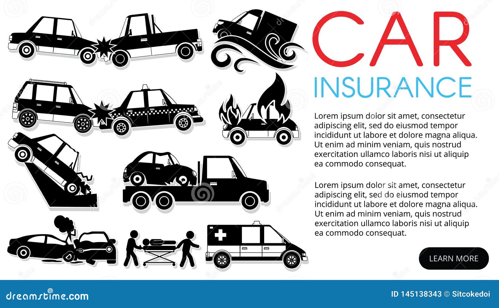 Car Crash and Accident in Sticker Stock Vector - Illustration of ...