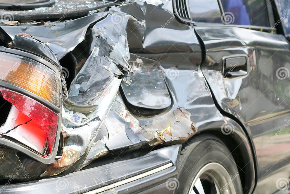 Car Crash background stock photo. Image of damaged, auto - 96568606