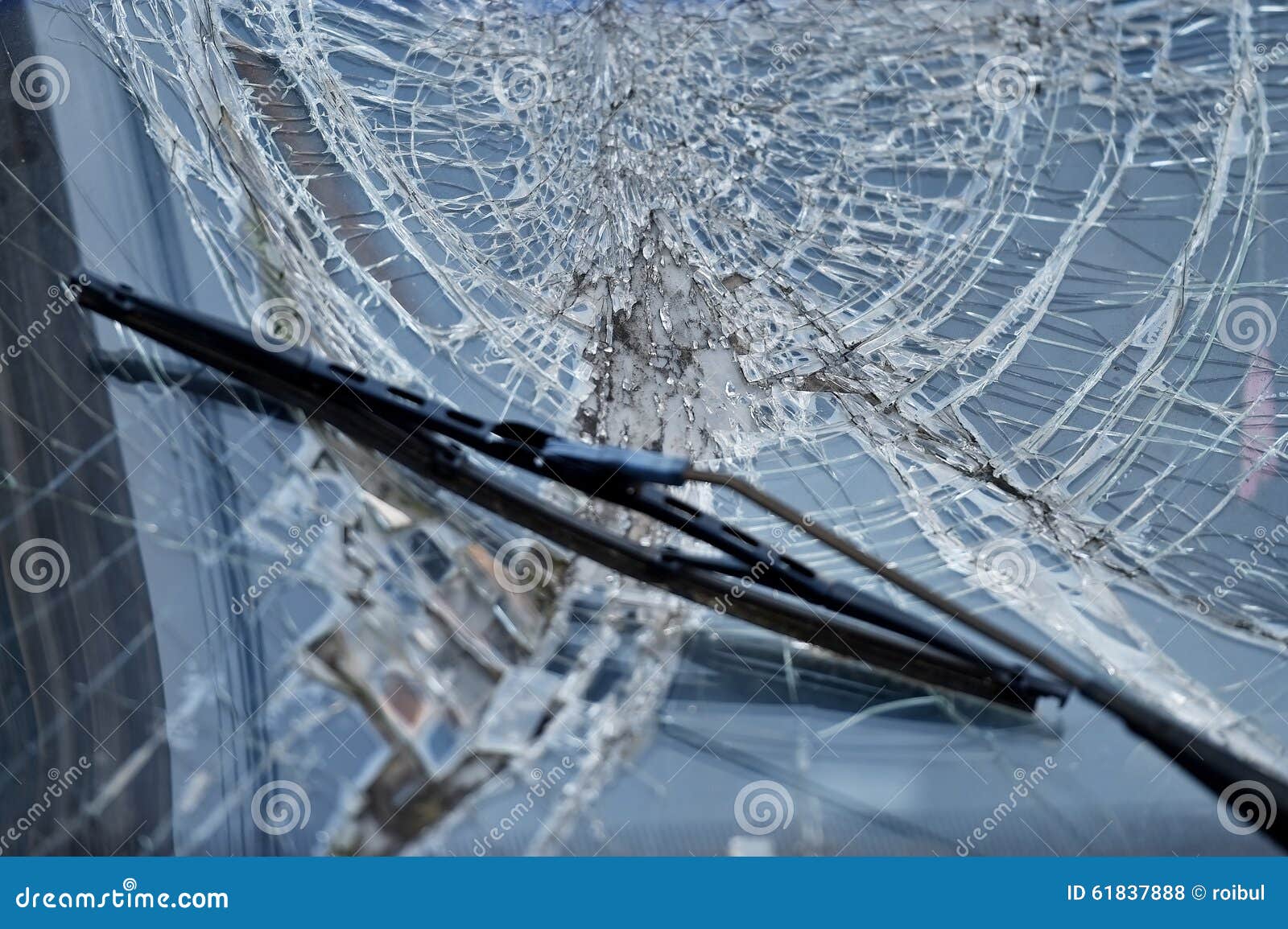 Car Crash Broken Windshield Stock Photo - Image of smashed, collision ...
