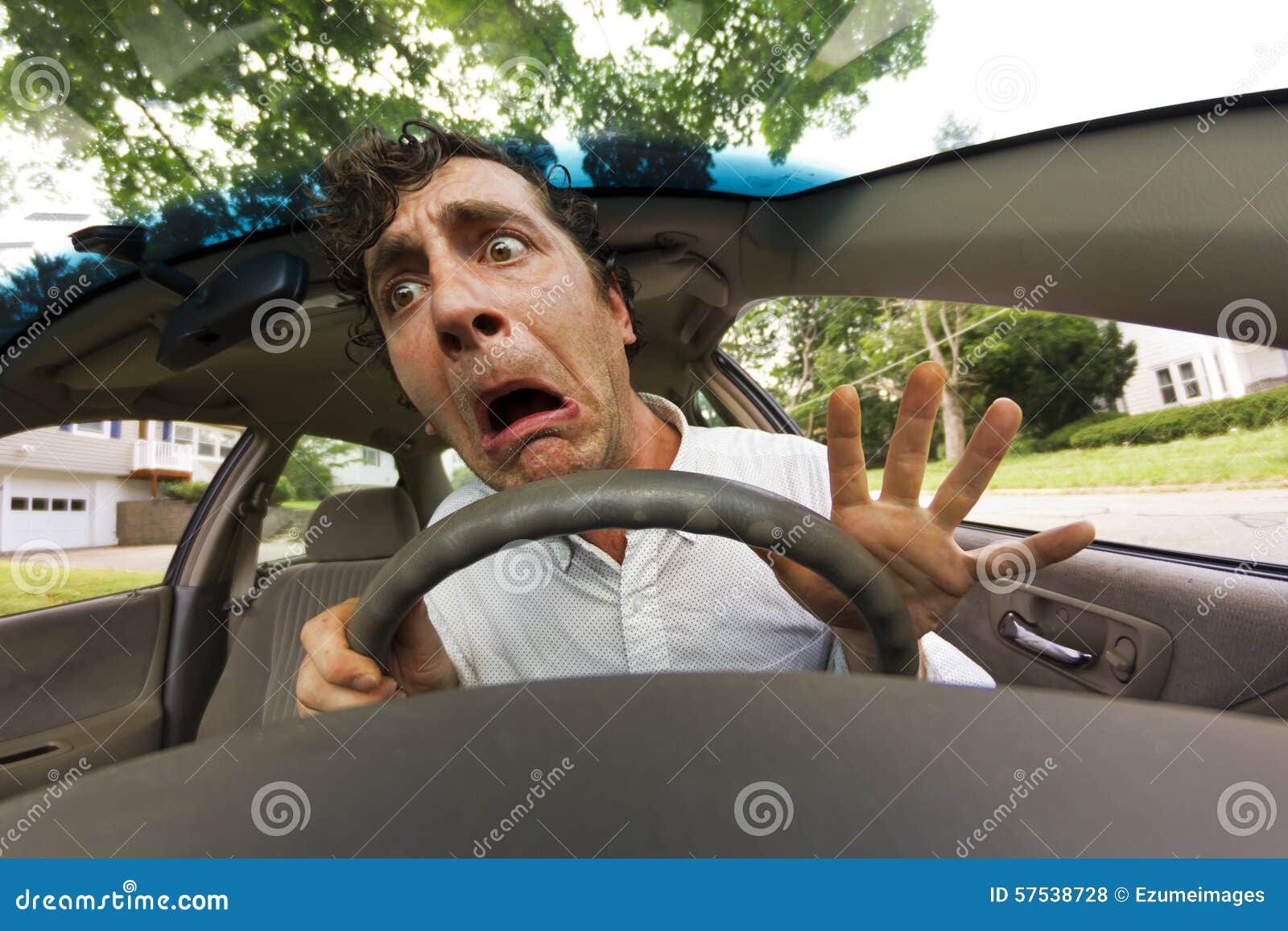 Car Crash Face stock photo. Image of shocked, impact - 57538728