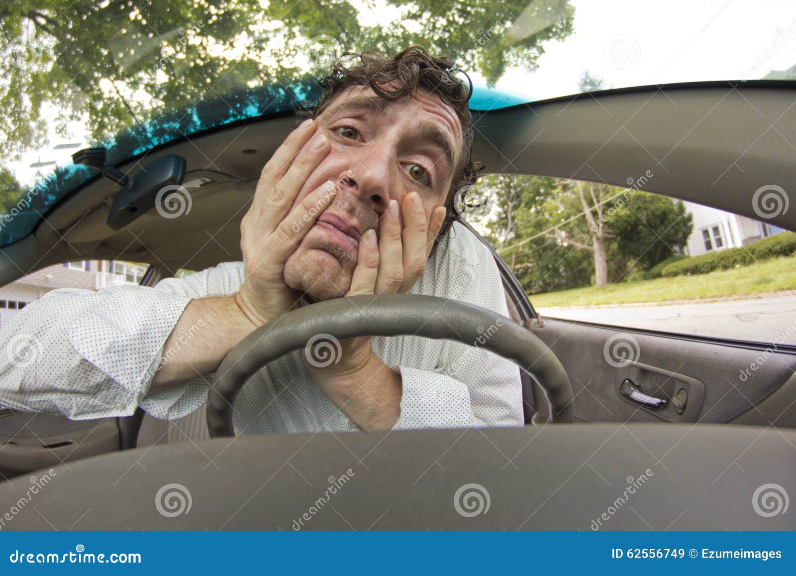 Car Crash Facial Expression Stock Image - Image of transportation ...