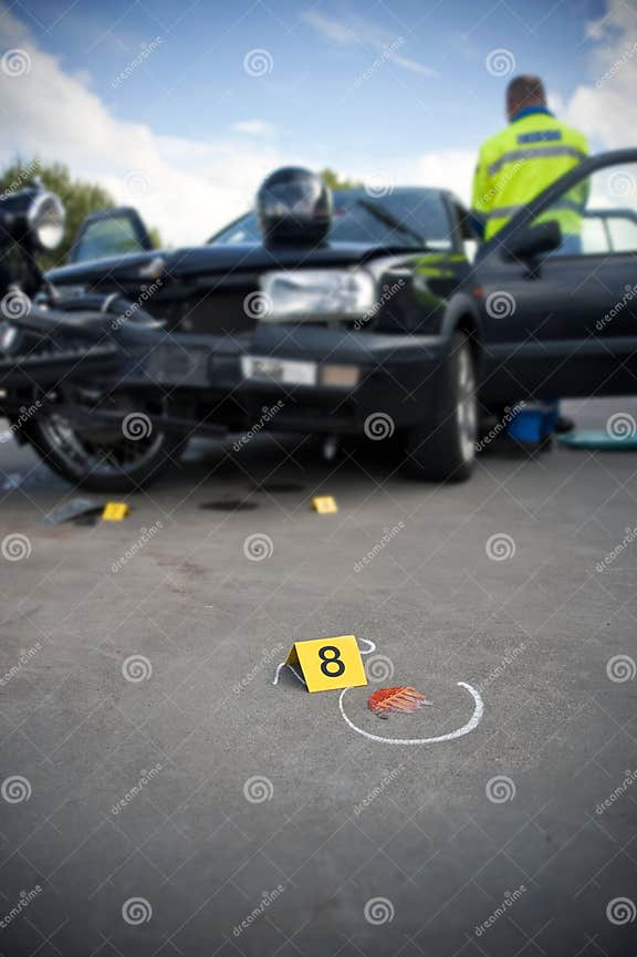 Car Crash Forensics stock photo. Image of wreck, bumper - 16065890