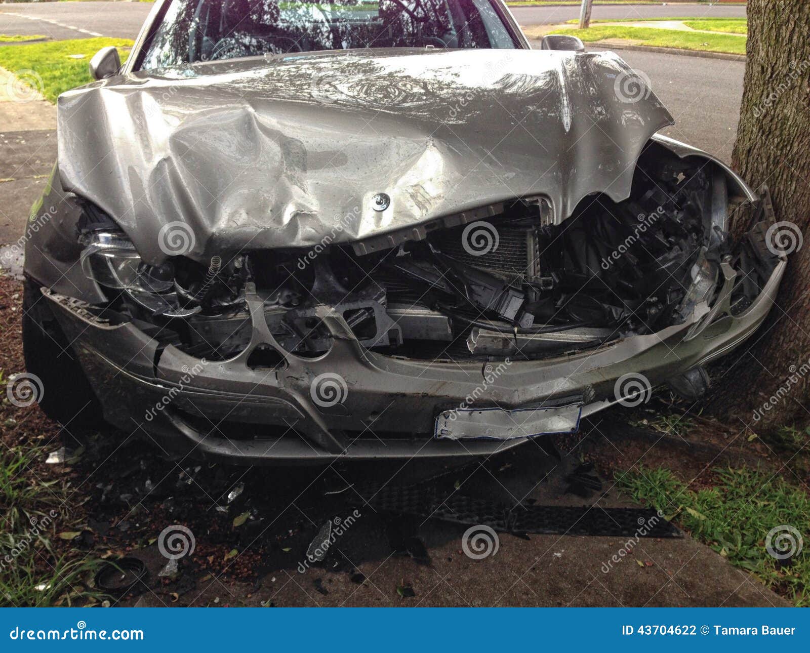 Car crash stock photo. Image of front, bonnet, wrecked - 43704622