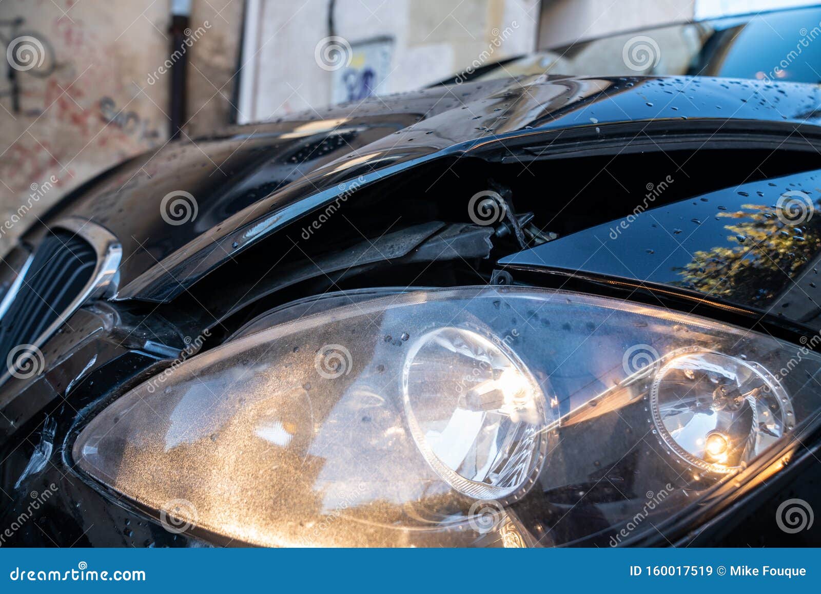 Car Crash, Frontal Collision Damage Stock Image - Image of crash ...