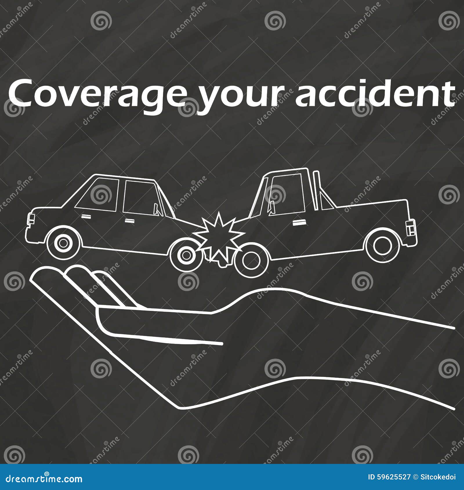 Car Crash, Damages Vehicle Collision With Road Limiter Cartoon Vector ...