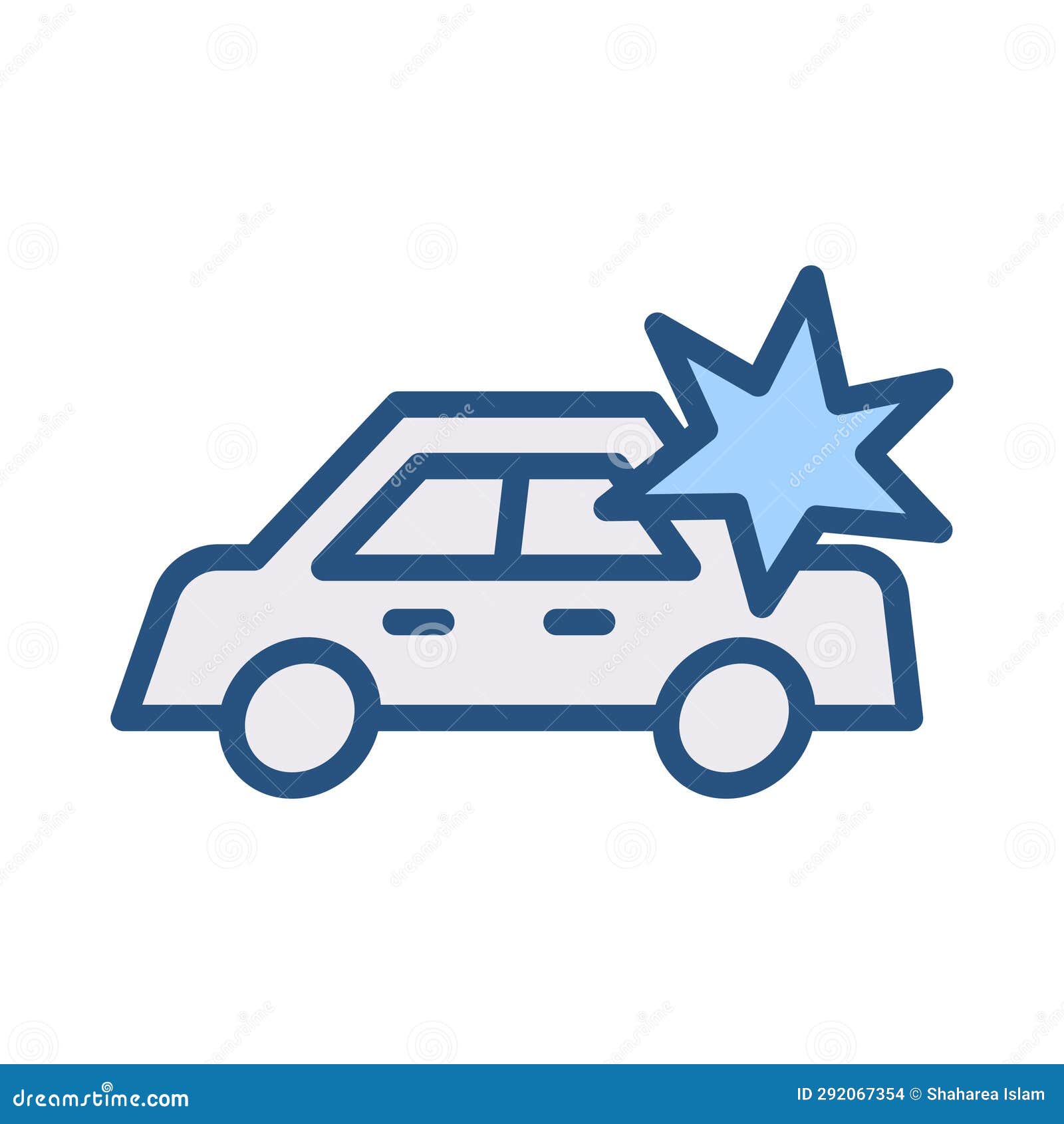 Car Crash Icon stock vector. Illustration of accident - 292067354