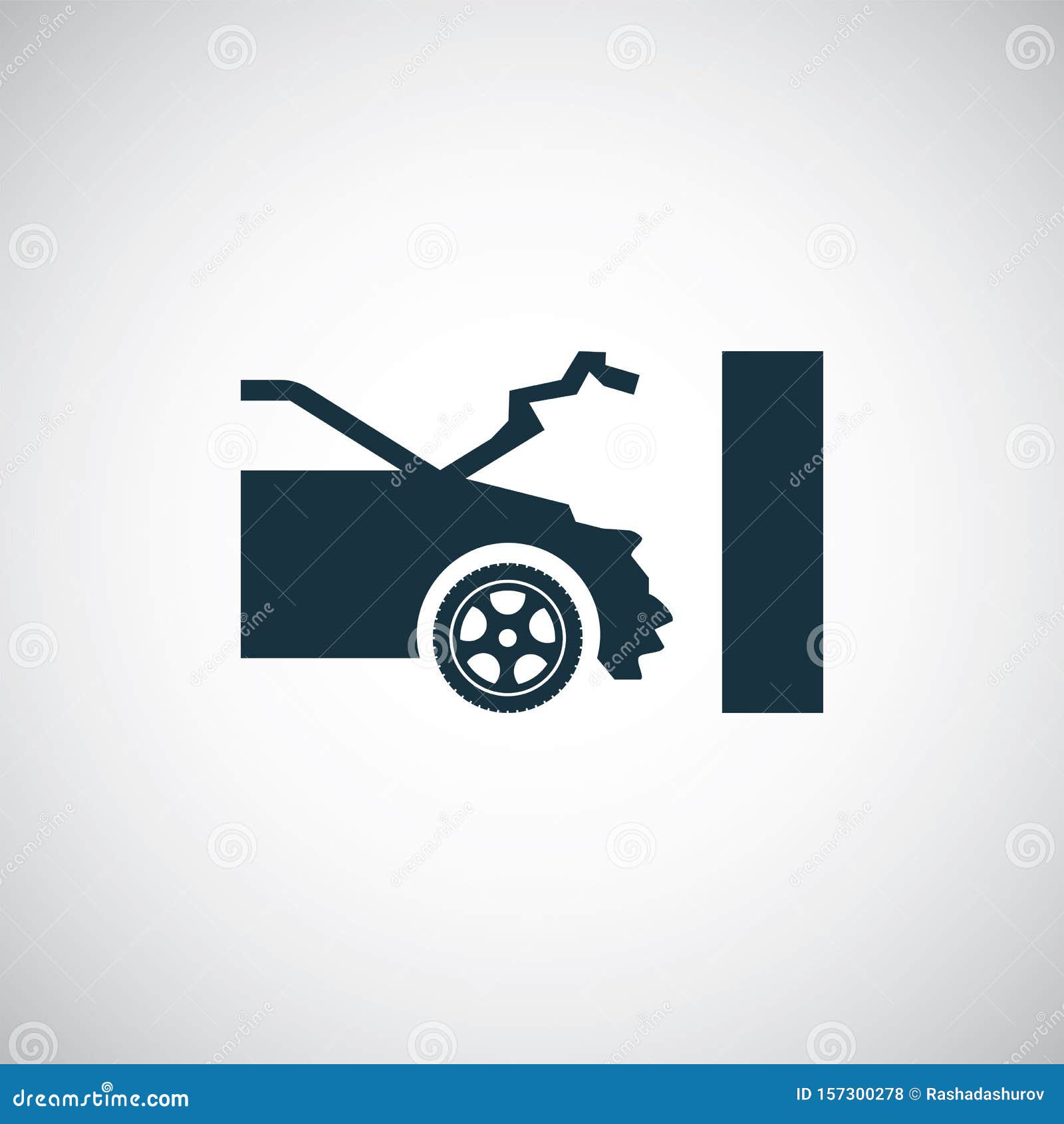 Car crash icon stock vector. Illustration of icon, wreck - 157300278