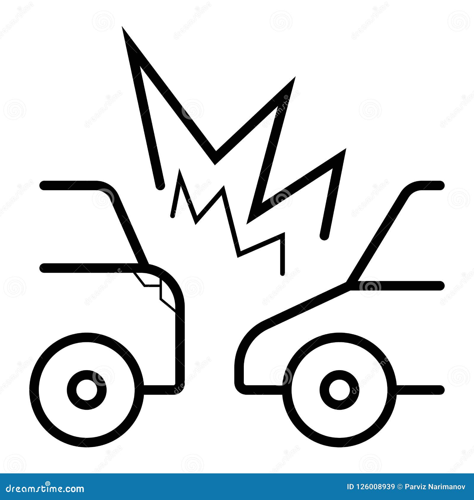 Car Crash icon stock illustration. Illustration of fall - 126008939